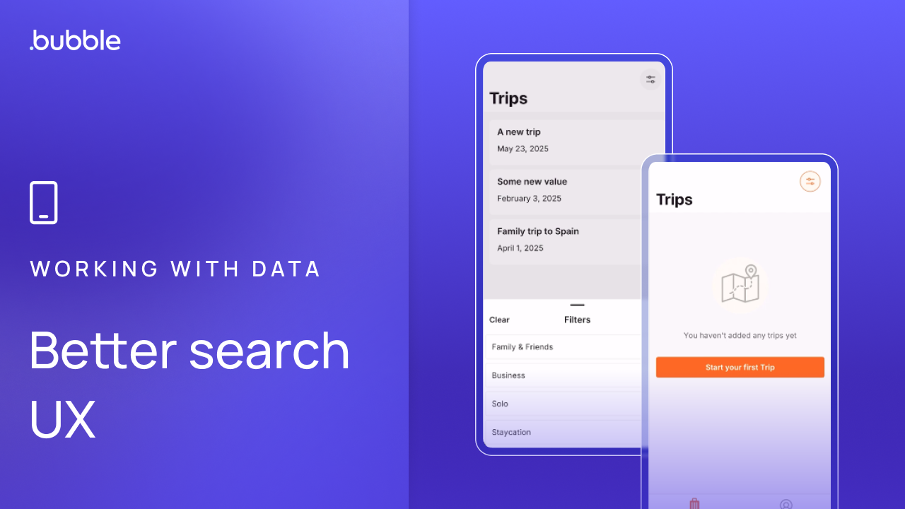 Improving the search UX (Lesson 3.8) | Bubble